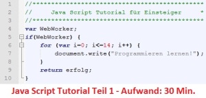 JavaScript Lernen – Tutorial Teil 1: Einstieg in die Programmiersprache